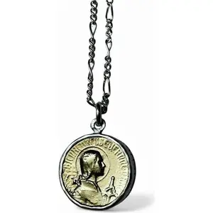 SAINT VAGABOND Joan Of Arc Medallion Pendant - Sterling Silver With Brass