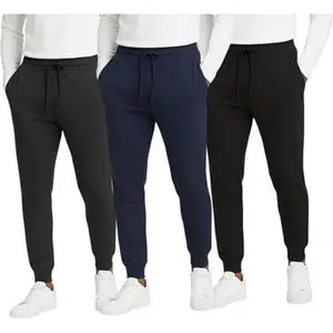 BENBEN 3 Pack Ultra Soft Fleece Joggers Sweatpants - Black/navy/green