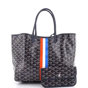 Goyard Saint Louis Tote Coated Canvas Pm - Blue