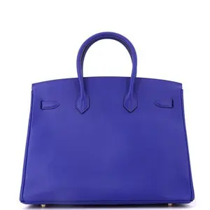 Hermès Birkin Handbag Epsom With Gold Hardware 35 - Blue