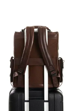 VELEZ Leather Archaeology Backpack - Dark Brown