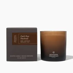 DEANDRA CRAIGMAN STUDIOS Dark Rose Patchouli Candle & Playlist - Brown