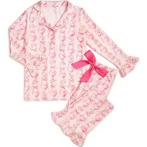 SWEET WINK Heart Floral Trellis Lounge Set - Soft Pink