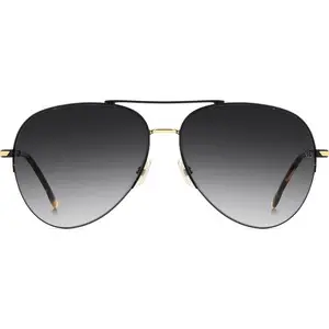 Victoria Beckham Pilot 62mm Aviator Sunglasses - Black Gold/dark Grey Sf