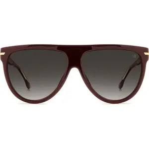 Victoria Beckham 60mm Flat Top Sunglasses - Burgundy/dark Grey Sf