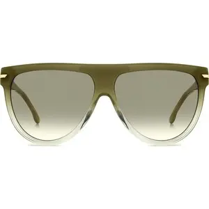Victoria Beckham 60mm Flat Top Sunglasses - Olive/green Shaded