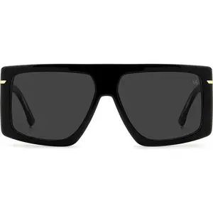 Victoria Beckham 59mm Rectangular Sunglasses - Black/grey