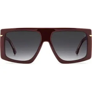 Victoria Beckham 59mm Rectangular Sunglasses - Burgundy/dark Grey Sf