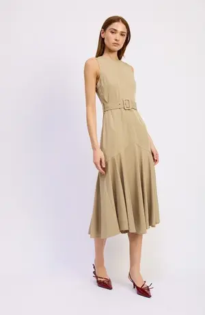 EN SAISON Belted Midi Dress