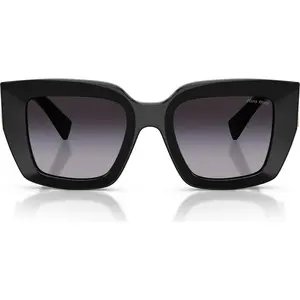 Miu Miu 51mm Square Sunglasses - Black/gradient Grey