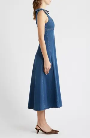 FREEMARKET Empire Waist Cotton Blend Dress
