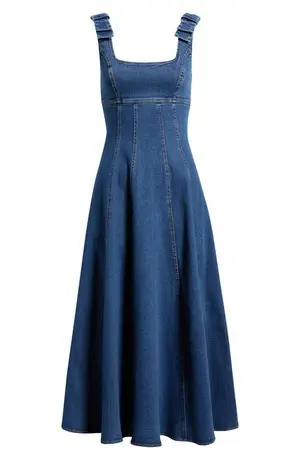FREEMARKET Empire Waist Cotton Blend Dress