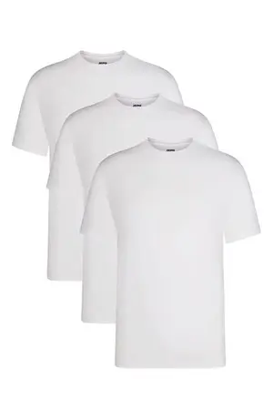 SKIMS Lightweight 3-pack Cotton T-shirts - Chalk