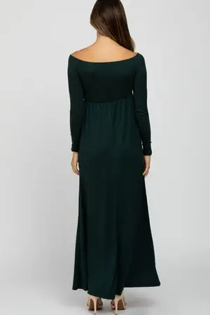 PINKBLUSH Wrap Front Empire Waist Maxi Dress