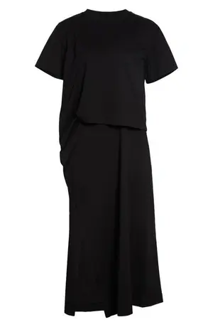 Sacai Cotton Jersey Tiered Dress