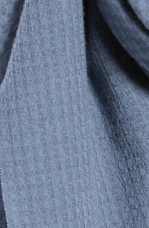 Vince Check Cashmere & Wool Scarf - Azul