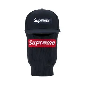 Supreme Box Logo Cap And Balaclava - Blue