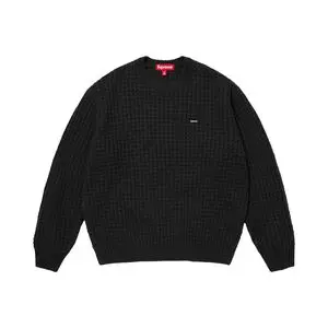 Supreme Small Box Waffle Sweater - Black