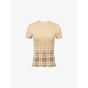 Burberry Stretch-cotton Gradient-check Top