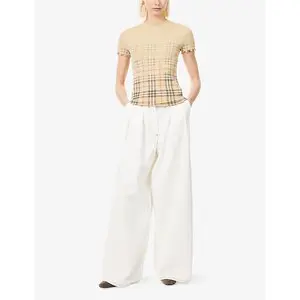 Burberry Stretch-cotton Gradient-check Top