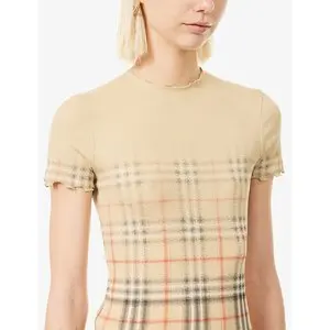 Burberry Stretch-cotton Gradient-check Top