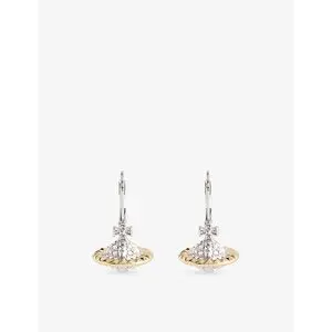 VIVIENNE WESTWOOD Mayfair Bas Relief Stud Earrings - Rhodium/gold/crystal