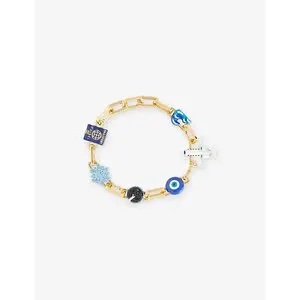 POUBEL Globetrotter Gold Vermeil Bracelet - Gold Blue