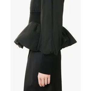Alaïa Woven Peplum-hem Bomber Jacket