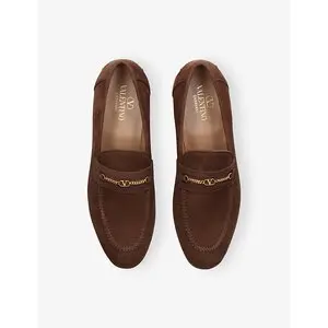 Valentino Garavani Vlogo Signature Suede Loafers