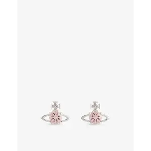 VIVIENNE WESTWOOD Reina Stud Earrings - Platinum / Champagne Cz
