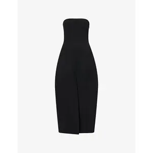 Alaïa Strapless Wool Midi Dress