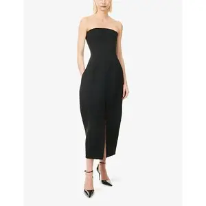 Alaïa Strapless Wool Midi Dress