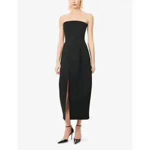 Alaïa Strapless Wool Midi Dress