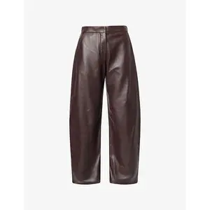 Alaïa Barrel Leather Trousers