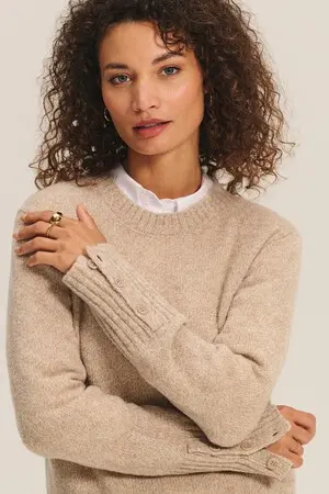 Velvet By Graham & Spencer Maisie Crewneck Sweater - Neutral