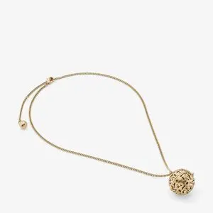 JIMMY CHOO Lace Sphere Pendant Necklace - Silver