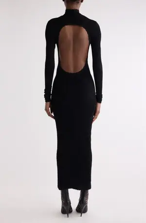 Givenchy Long Sleeve Open Back Sweater Dress