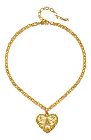 Sequin The Celeste Initial Pendant Necklace - Gold - A