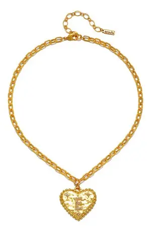 Sequin The Celeste Initial Pendant Necklace - Gold - E