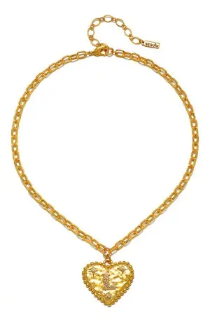 Sequin The Celeste Initial Pendant Necklace - Gold - L