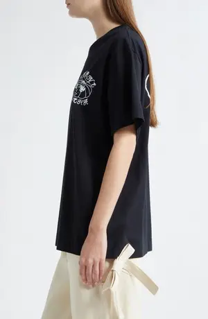 Simone Rocha Dim Sum Logo Print T-shirt - Black/white