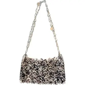 Rabanne 1969 Tortoiseshell Print Shoulder Bag - Silver/turtle Shell