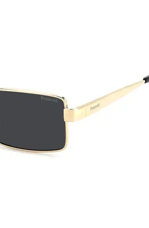 POLAROID 56mm Polarized Rectangle Sunglasses