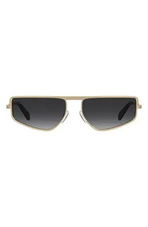 Moschino Flat Top Sunglasses - Rose Gold/dark Grey Sf