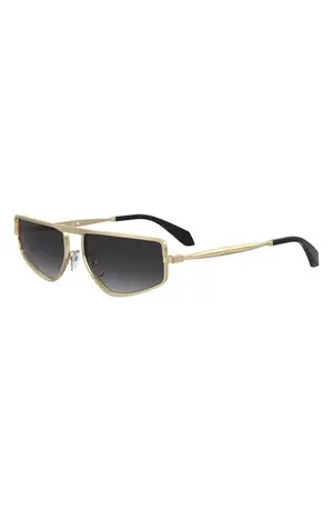 Moschino Flat Top Sunglasses - Rose Gold/dark Grey Sf