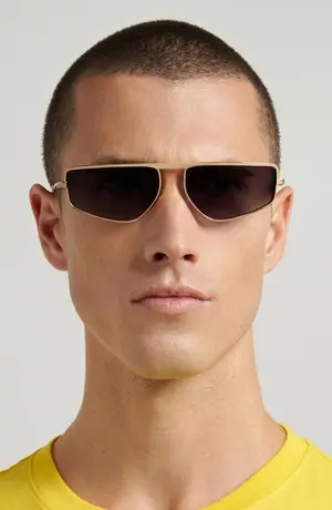 Moschino Flat Top Sunglasses - Rose Gold/dark Grey Sf