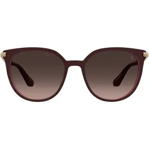STUART WEITZMAN 55mm Embellished Square Sunglasses - Burgundy Pink/brown Sf