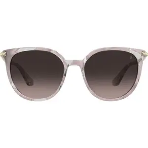 STUART WEITZMAN 55mm Embellished Square Sunglasses - Havana Grey/brown Sf
