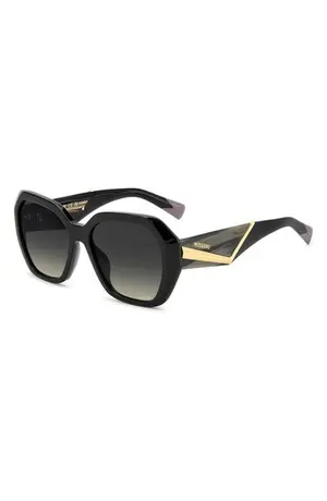 Missoni 55mm Geometric Sunglasses - Black/greybrown Ds