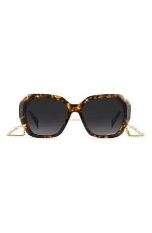 Missoni 55mm Geometric Sunglasses - Havana Brown/dark Grey Sf